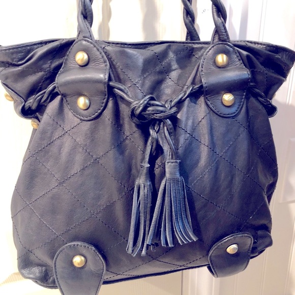 Michael Rome | Bags | Michael Rome Designs Black Leather Tote Made In ...